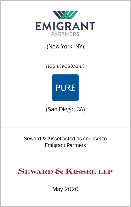 Seward & Kissel advises Emigrant Partners on its Strategic Minority ...